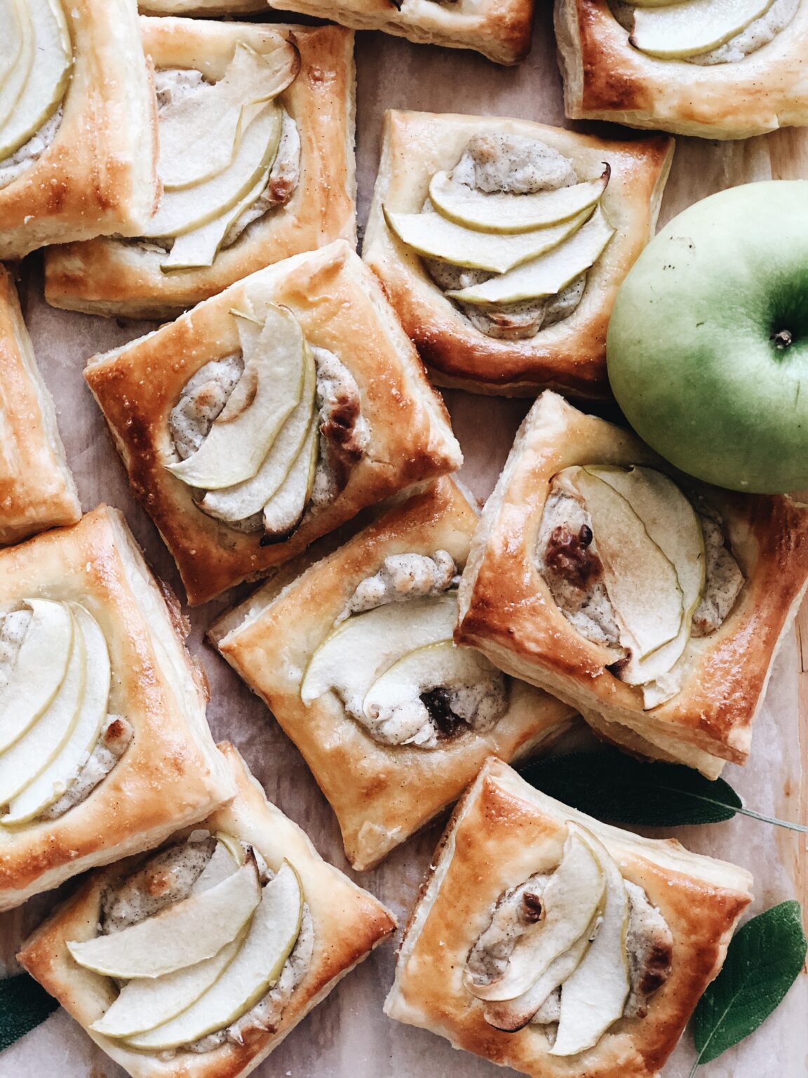 Cardamom and Green Apple Puff Pastries - Bev Cooks