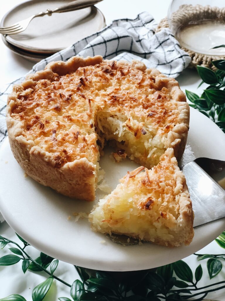 Mini Coconut Custard Pie - Bev Cooks