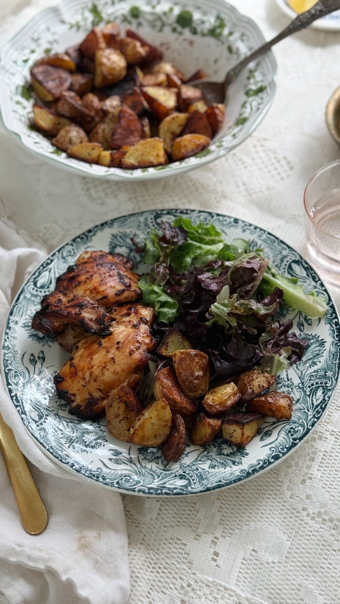 Air Fryer Honey Mustard Chicken Thighs - Bev Cooks